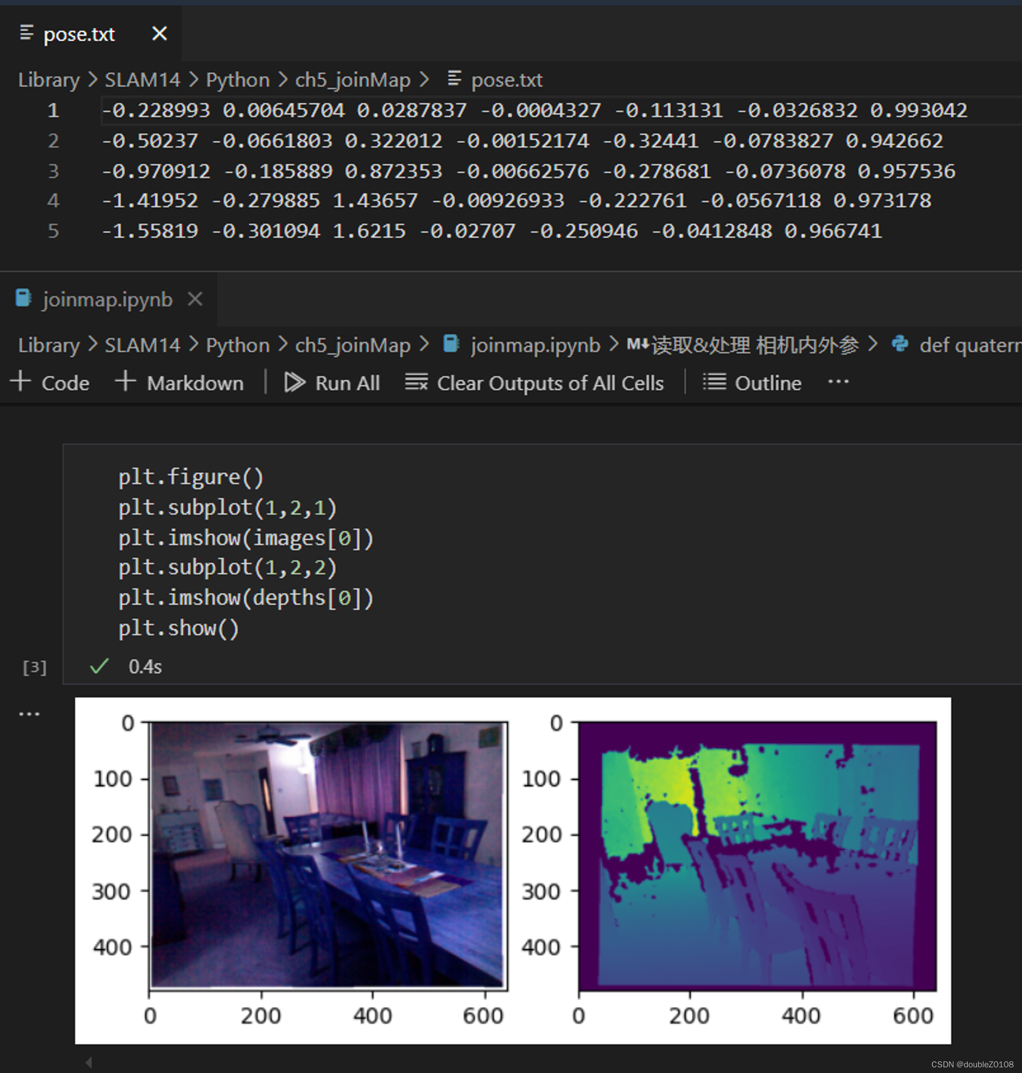 SLAM十四讲 5.4 实践：拼接点云 | Python Numpy实现 & 坑_点云拼接-CSDN博客