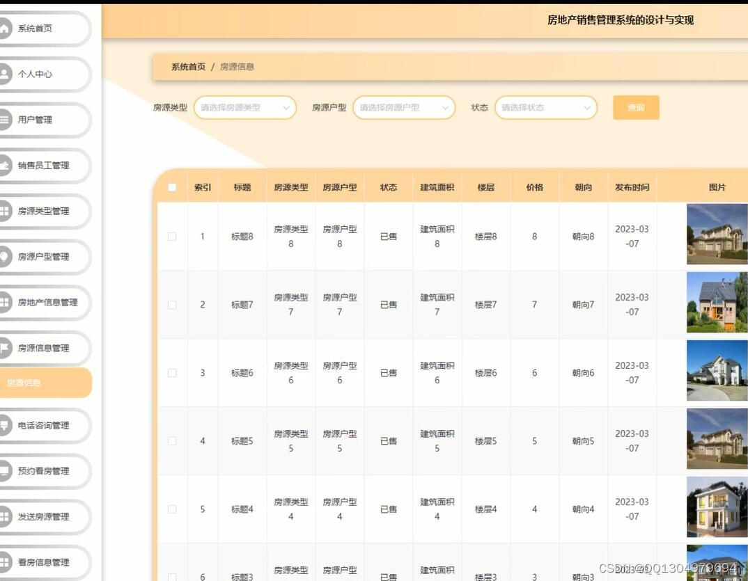 Vue Springboot微信小程序房地产房屋销售预约看房管理系统vue 房源户型 Csdn博客 