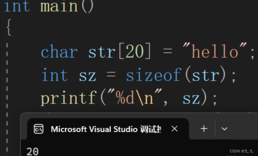 【C语言】字符和字符串（2）(sizeof和strlen)_sizeof字符串-CSDN博客