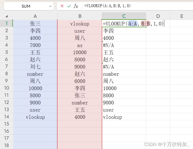 Excel查询函数：vlookup_多条件vlookup-CSDN博客