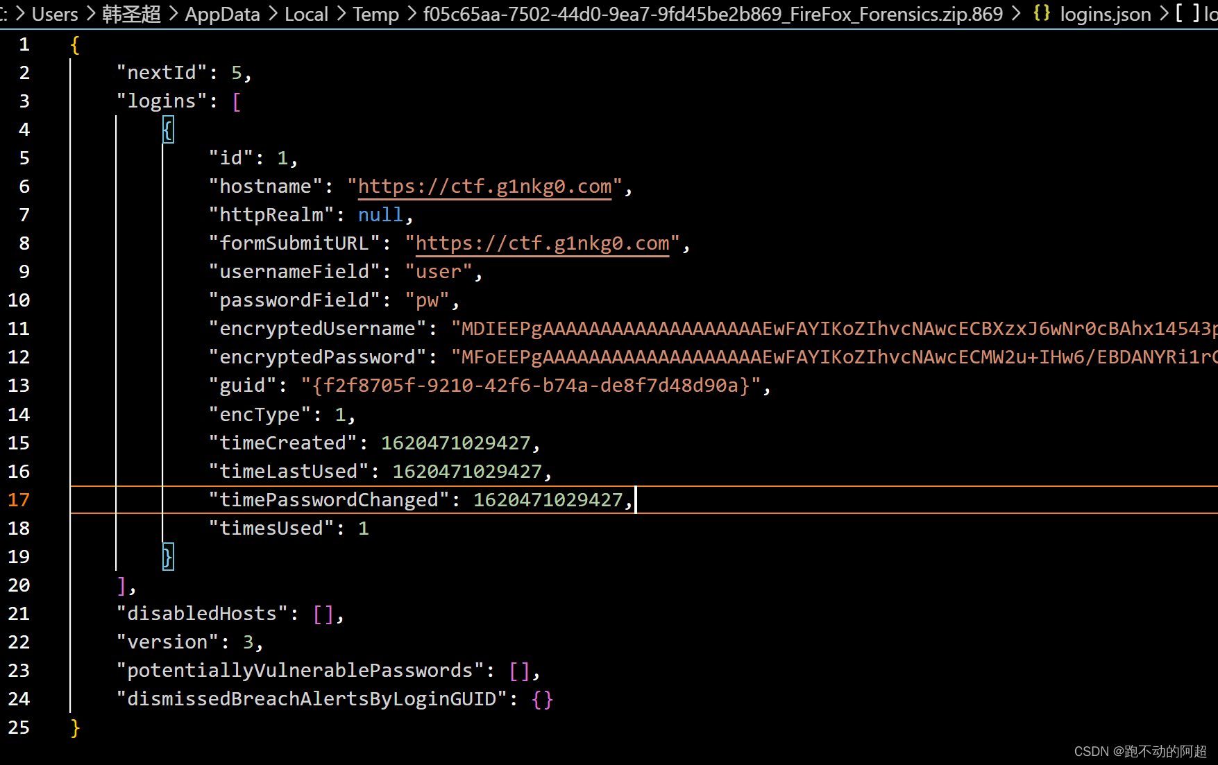 [GKCTF 2021]FireFox Forensics1 关于 Firefox的网站密码存储_buu firefox forensics-CSDN博客