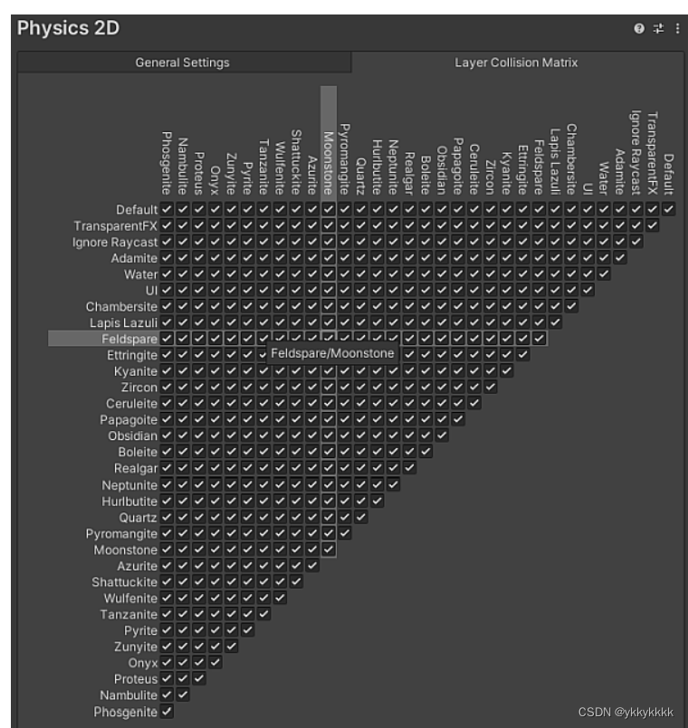 关于unity中碰撞盒Collider2D中的Layer Overrides属性-CSDN博客