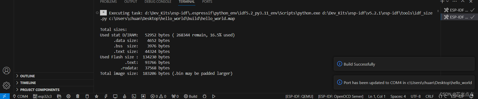 基于 VScode 搭建ESP32开发环境 esp-idf_visual studio code esp32-CSDN博客