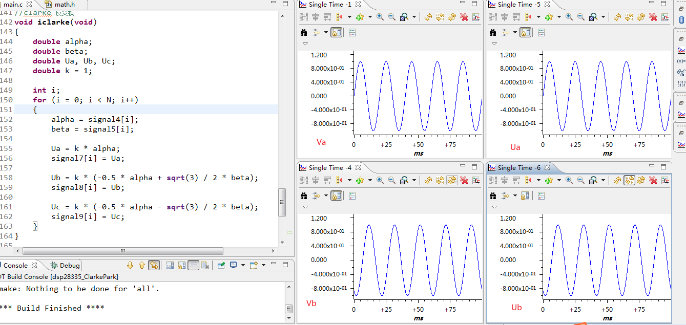 DSP28335在CCS代码实现Clarke、Park变换及反变换_dsp park变换 编程-CSDN博客