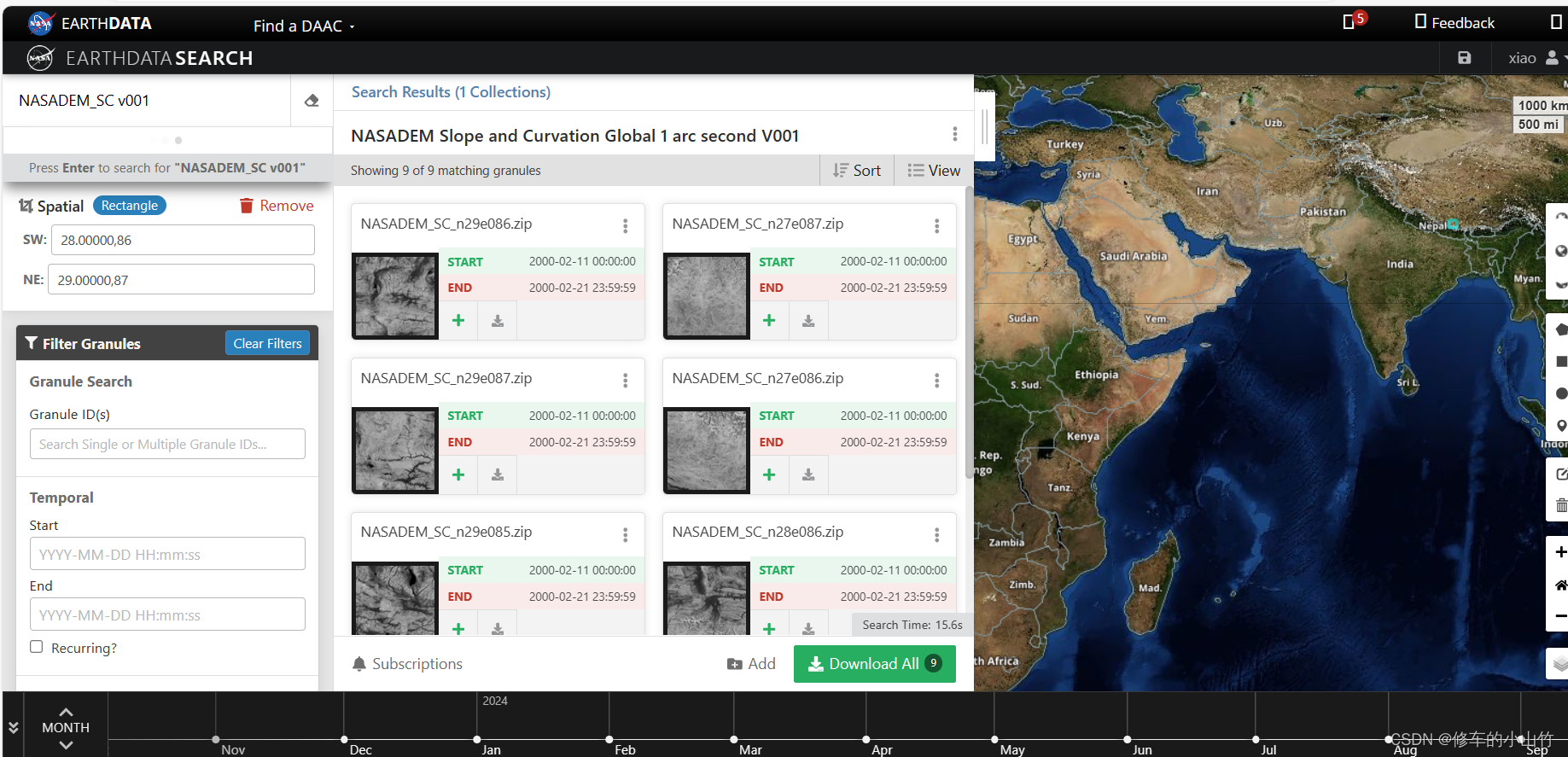 earthdata 坡度坡向数据的下载_dem坡度坡向倾斜度数据下载-CSDN博客
