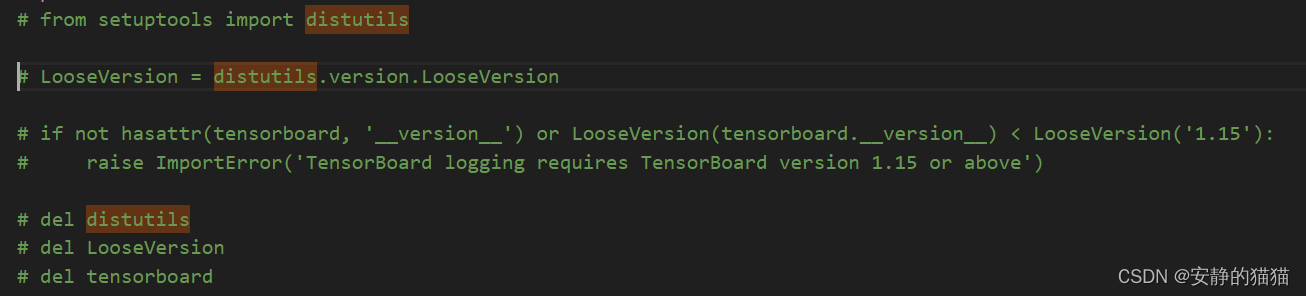 【Bug解决】Tensorboard报错，ttributeError:module ‘distutils‘ has no attribute ‘version‘_用tensorboard时 ...