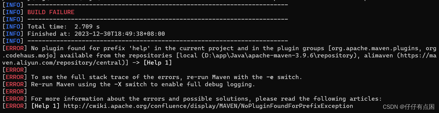 关于maven：No plugin found for prefix ‘help‘ in the current project and in the plugin解决方案_no plugin ...