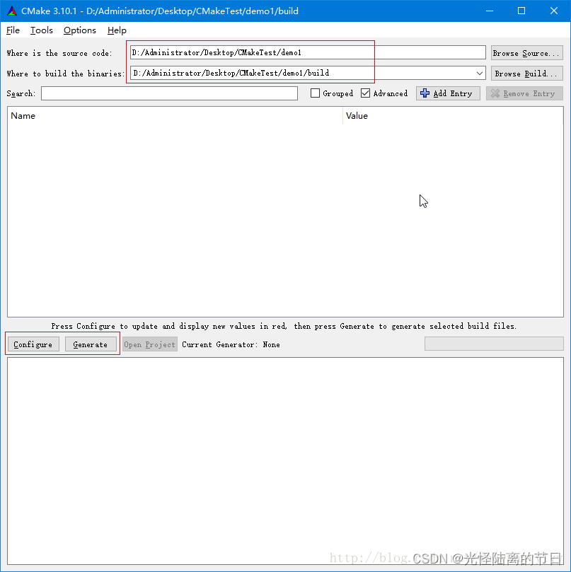 CMake入门1——CMake与VS2015的结合使用_cmakegui windows-CSDN博客