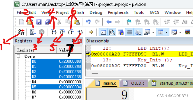 stm32 自学笔记 杂记（1-4）（上拉电阻，下拉电阻，GPIO端口的读取，OLED驱动函数，Keil仿真基础）_stm32 oled上拉电阻-CSDN博客