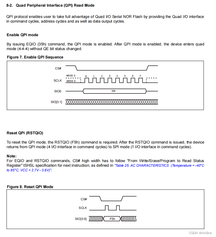 STM32使用QSPI控制FLASH（FLASH芯片型号：MX25L25645G）_mx25l25645g-qspi-x4-single-CSDN博客