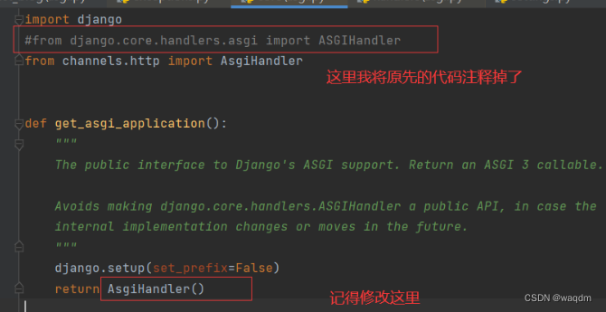ASGI_APPLICATION module ‘myproject.asgi‘【记录为期四天的Debug】_django项目换成asgi后一些接口报错-CSDN博客