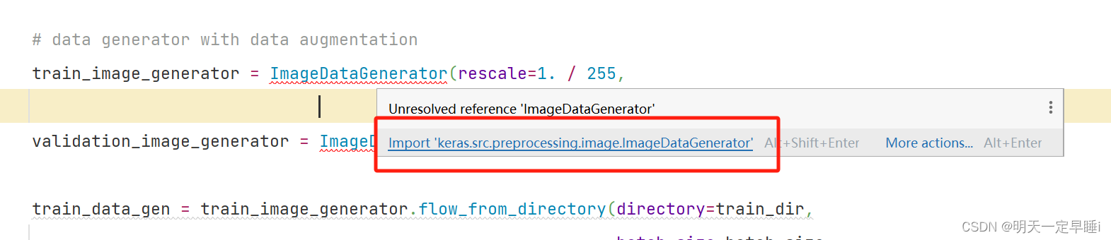 已解决“from tensorflow.keras.preprocessing.image import ImageDataGenerator”标红，解决版本问题导致导包失败 ...