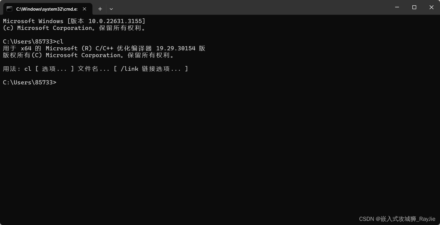 VS2019 | Visual Studio编译器cl.exe环境变量配置 | cl命令行选项 | fatal error C1034:不包括路径集_visual studio2019环境变量 ...