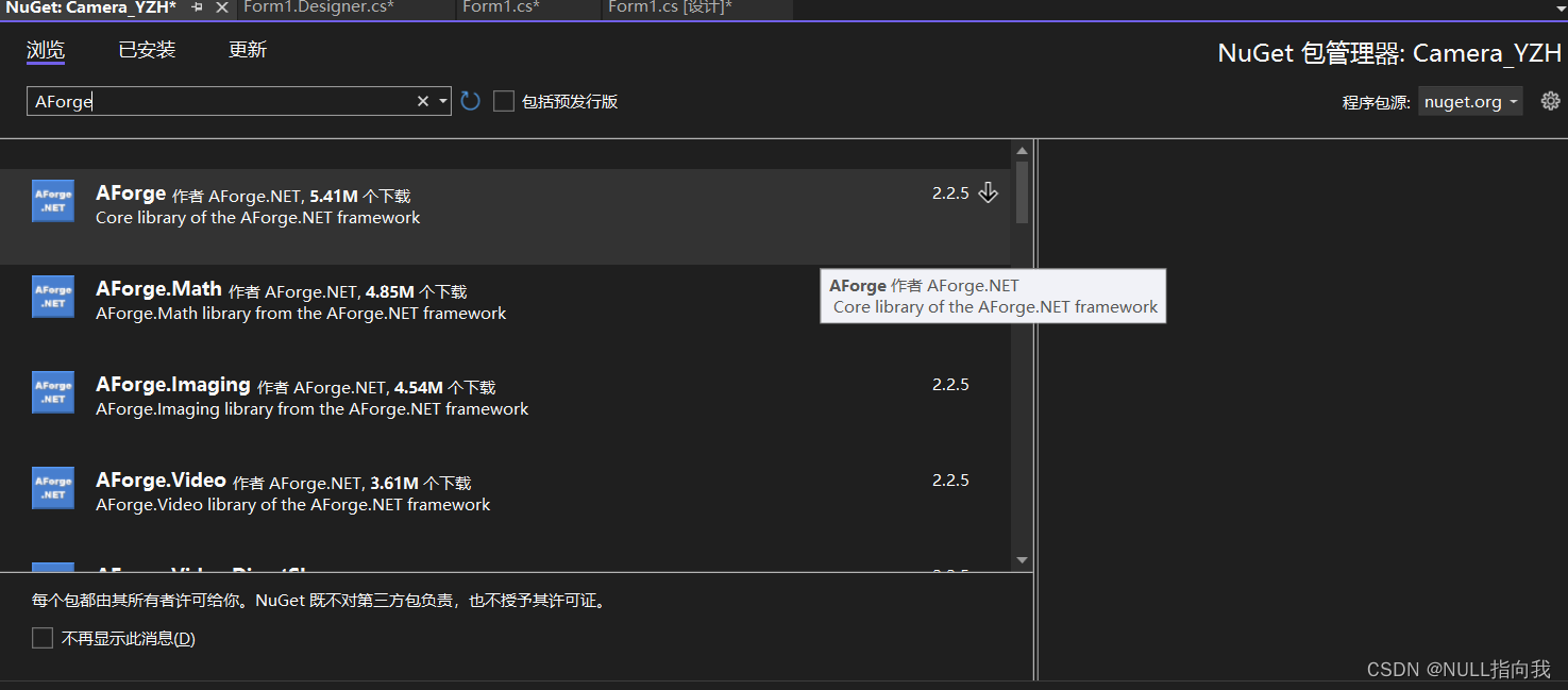 C#学习笔记6：Winforms添加与使用摄像头组件_winform 摄像头-CSDN博客