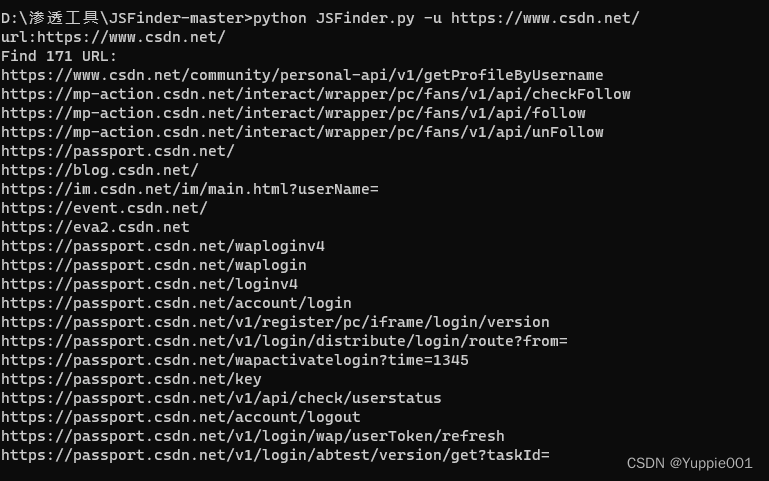 【渗透-信息收集】JSFinder脚本爬取网站js数据的使用-CSDN博客