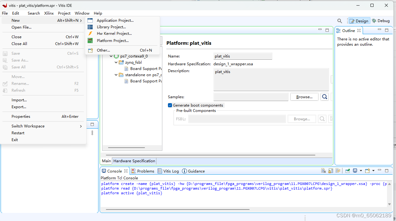 xilinx ZYNQ vitis2022版纯PL代码，flash固化操作_xilinx sdk2022 vitis-CSDN博客