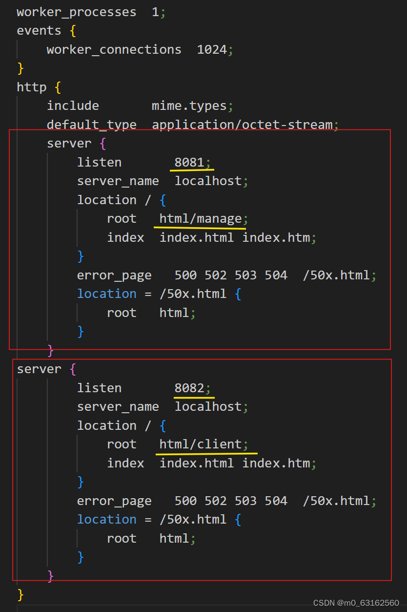 用nginx部署两个前端（超简单，三步！）_一个nginx中部署两个前端-CSDN博客