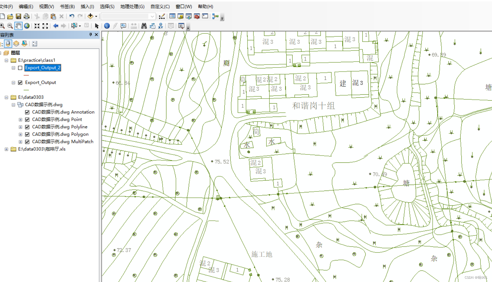 GIS学习笔记（二）:数据的加载及选择逻辑_arcgis打开cad-CSDN博客