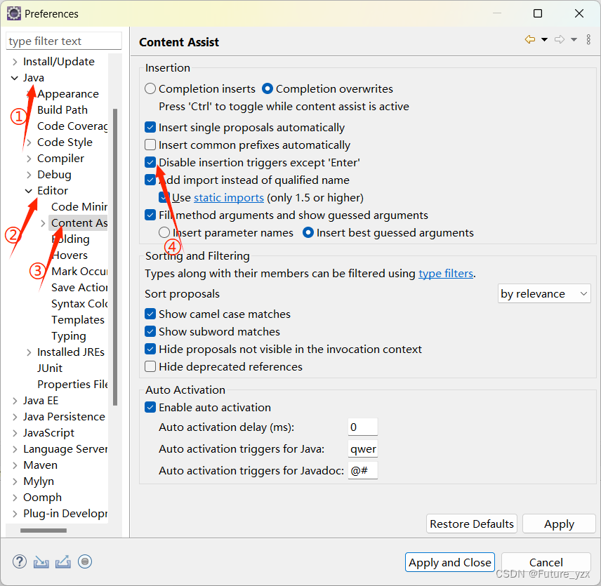 Eclipse设置自动补全后 输入字符串类型变量后会自动追加String的解决方案_eclipse 补全变量名称多string-CSDN博客