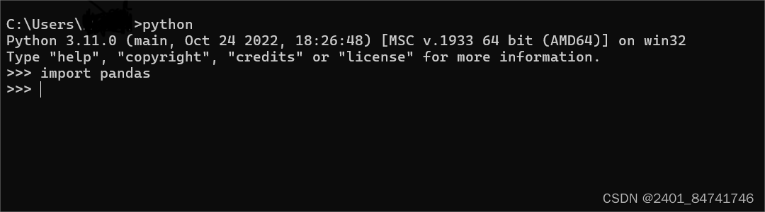 python如何安装pandas库_python下载pandas-CSDN博客