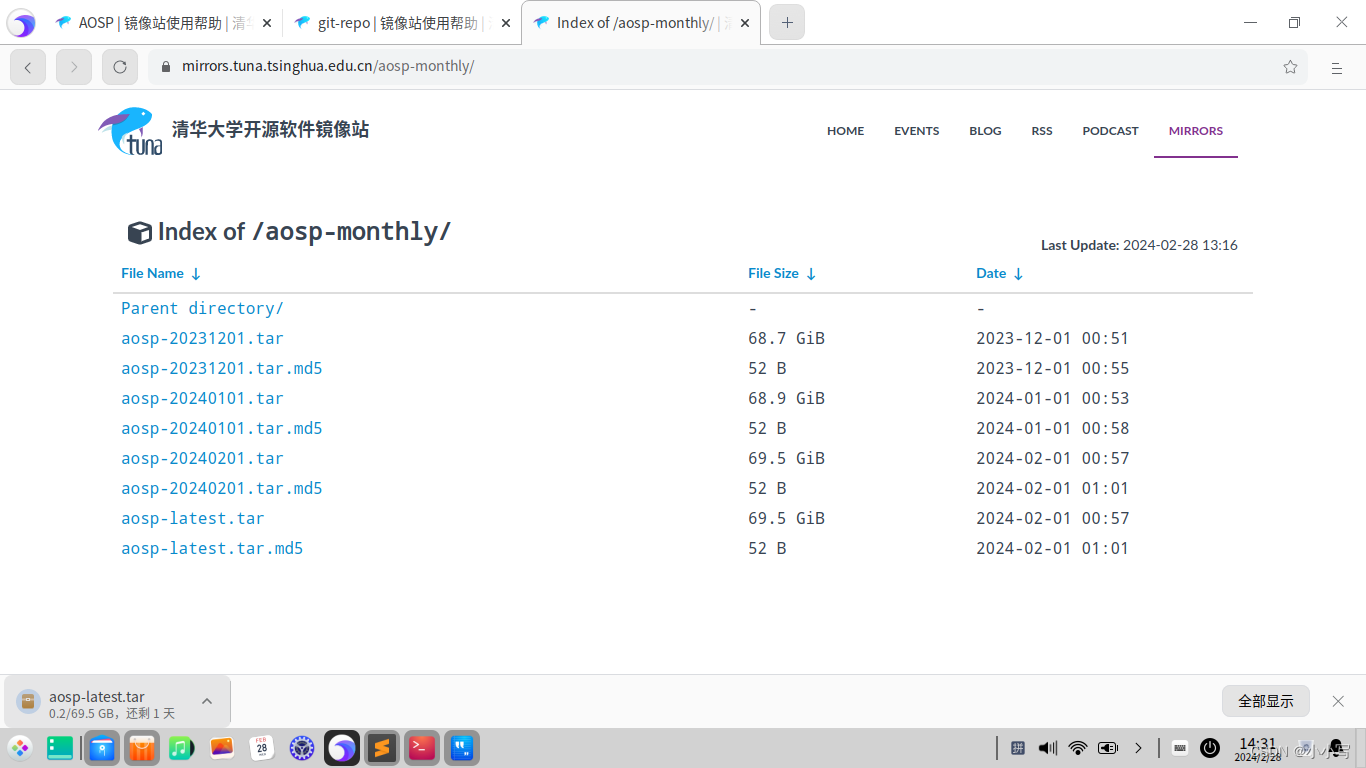 AOSP代码清华镜像下载关键步骤_aosp 清华源-CSDN博客