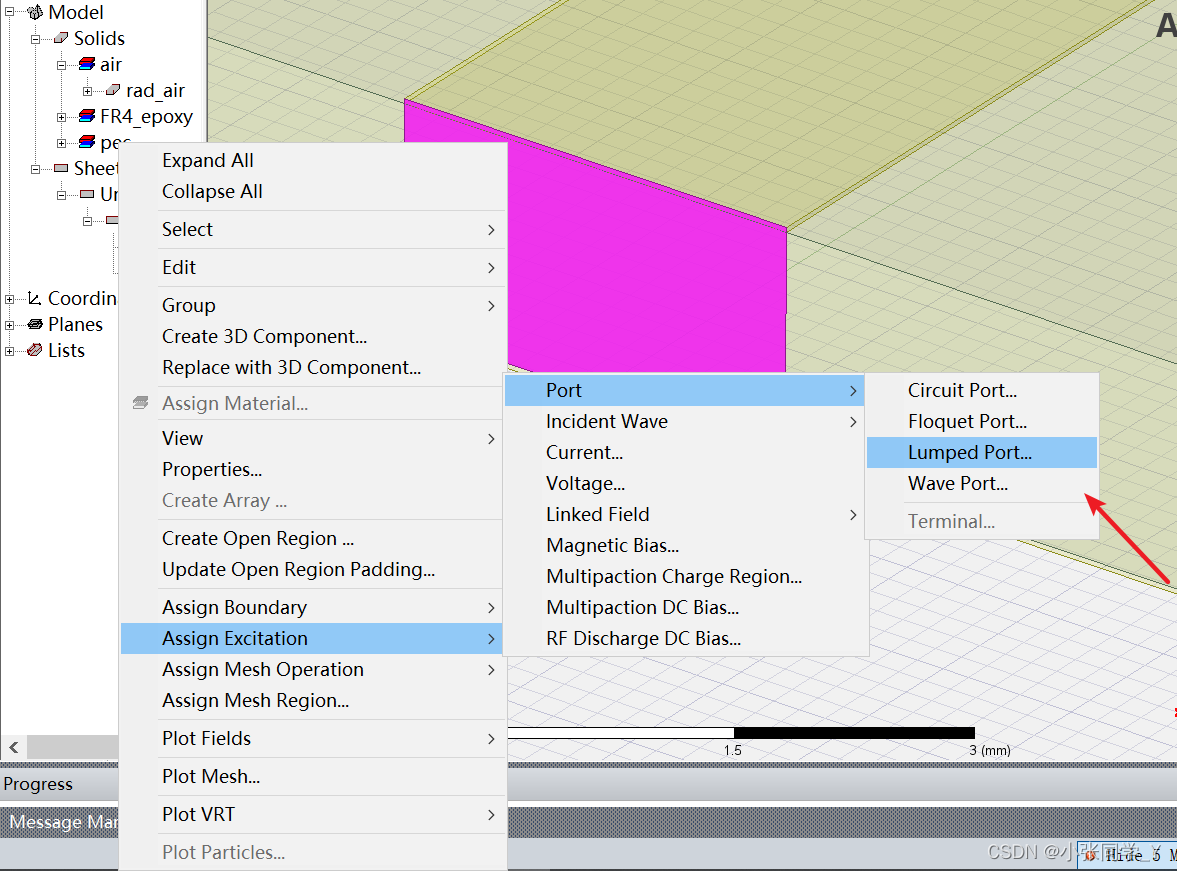 HFSS学习记录——激励端口设置-波导端口/集总端口_hfss端口设置-CSDN博客