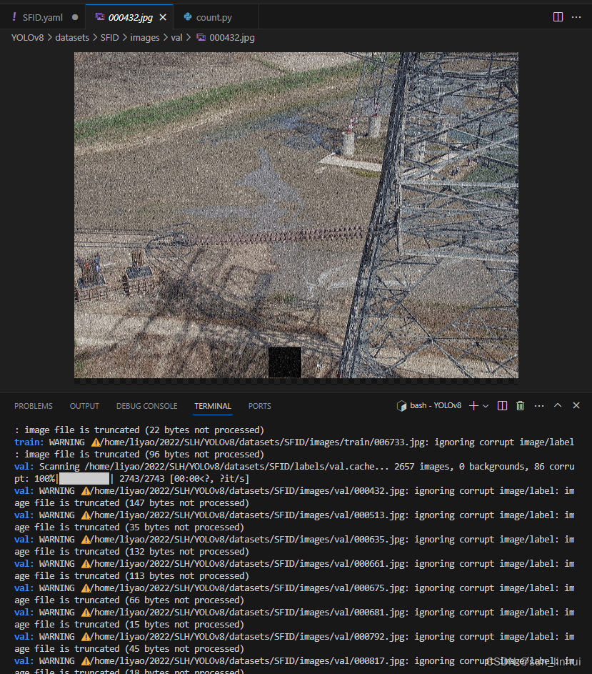 yolov8WARNING:ignoring corrupt image/label: image file is truncated_yolov8 corrupt-CSDN博客