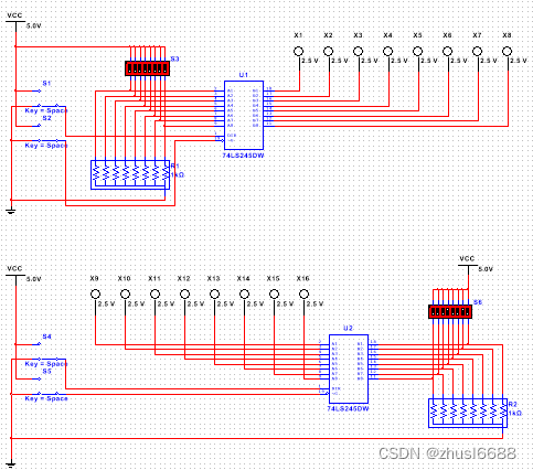 Multisim14.0仿真应用设计（九十七 ）74LS245 双向总线收发器应用仿真_74ls251真值表-CSDN博客