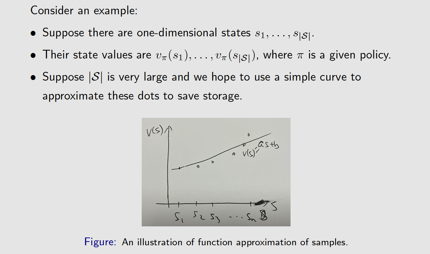 RL-赵-(八)-Value-Based01：Value Function Approximation【用函数拟合v、q值取代之前的“表格”形式】【函数可用于处理连续v/q空间，存储空间小泛化 ...