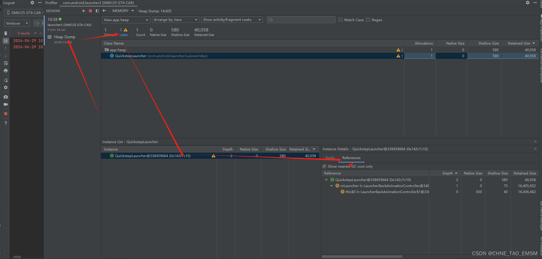 Android Studio自带Profiler工具内存泄露分析步骤_android profiler 内存泄露怎么定位-CSDN博客