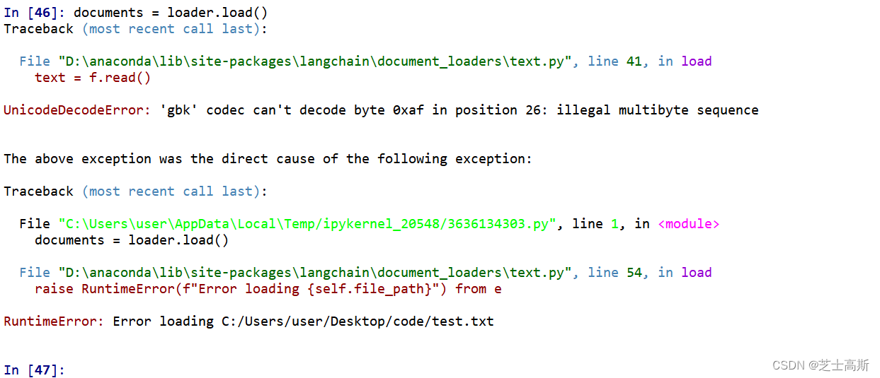 Langchain Raise Runtimeerrorf“error Loading Selffilepath “ From E Runtimeerror Error 8050