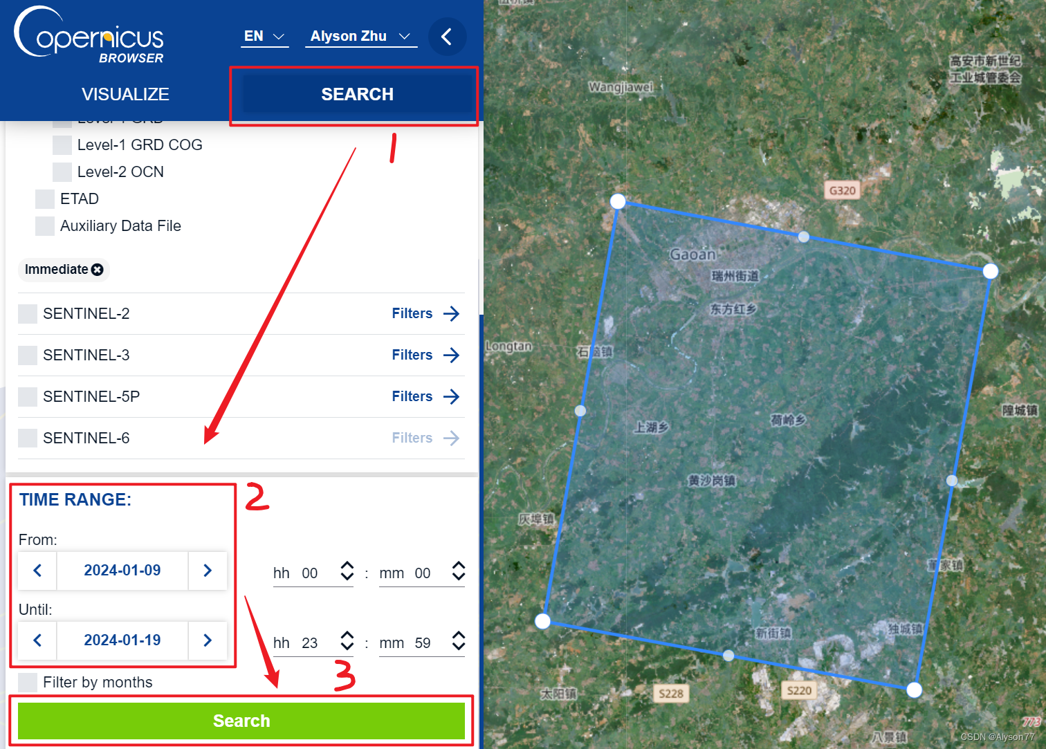 哥白尼数据中心下载Sentinel 1（哨兵1号）SLC影像-CSDN博客
