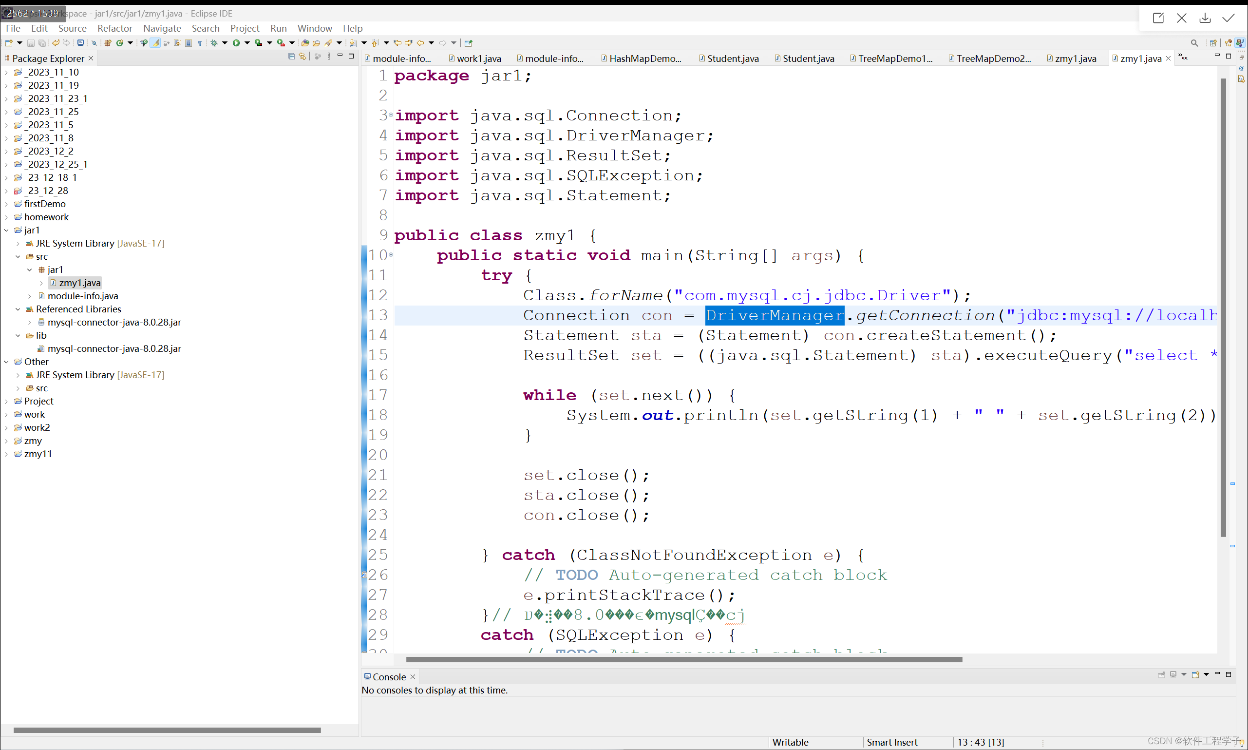 eclipse导入jar包的方法—导入mysql-connector-java-8.0.28为例_mysql-connector-java-8.0.28-bin.jar-CSDN博客