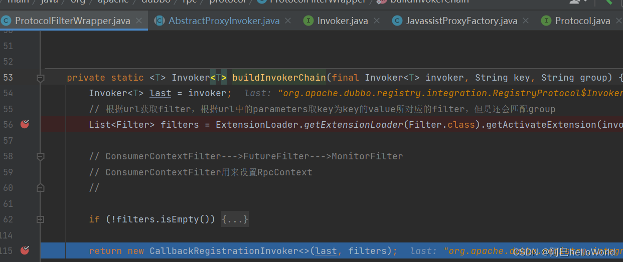 Dubbo服务端各个Handler，filter，invoker的执行过程和作用_invoker handler-CSDN博客