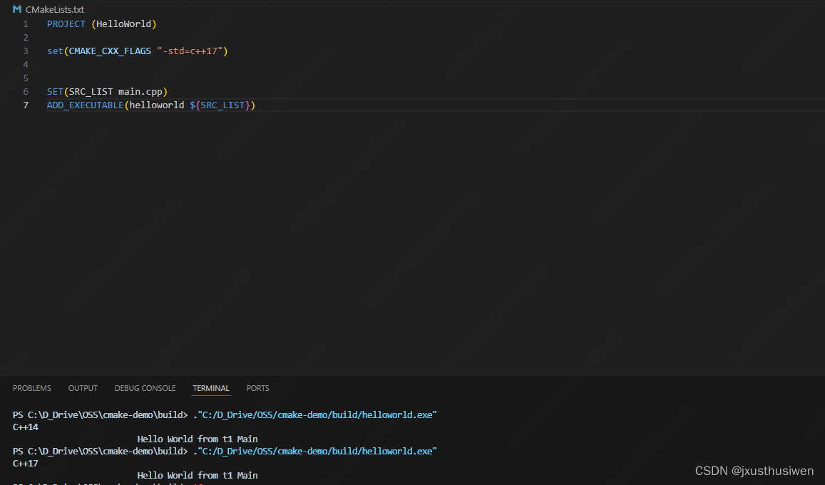 CMake 教程CPP开发 第一个程序及C++17支持设置_cmake c++17-CSDN博客