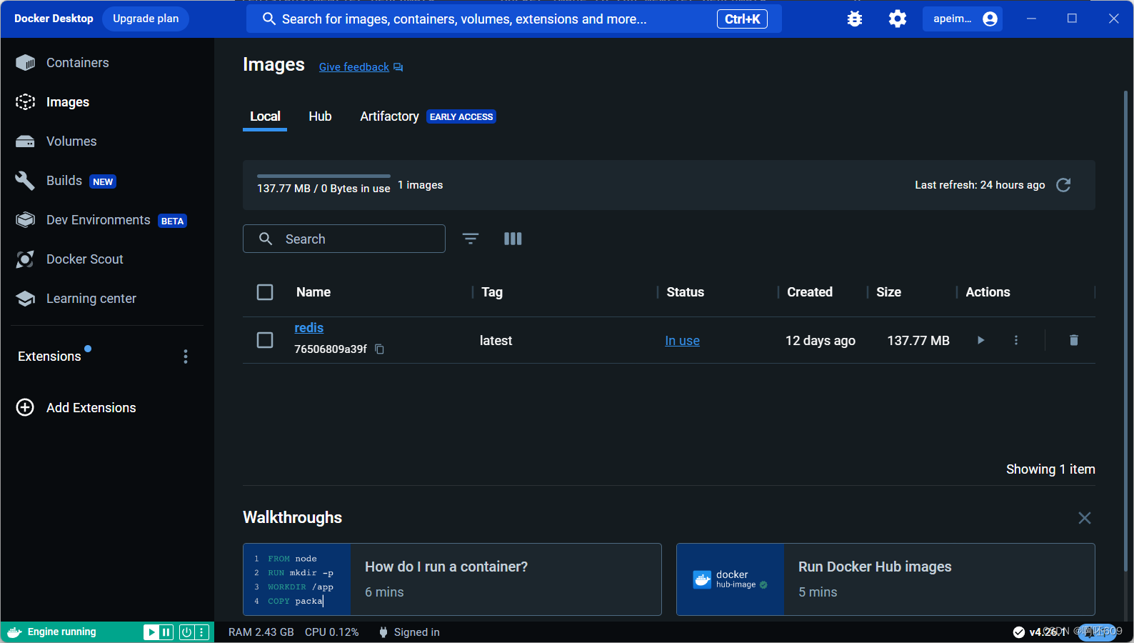 Docker（一）DockerDesktop中Redis下载与安装（win11）_docker desktop redis-CSDN博客