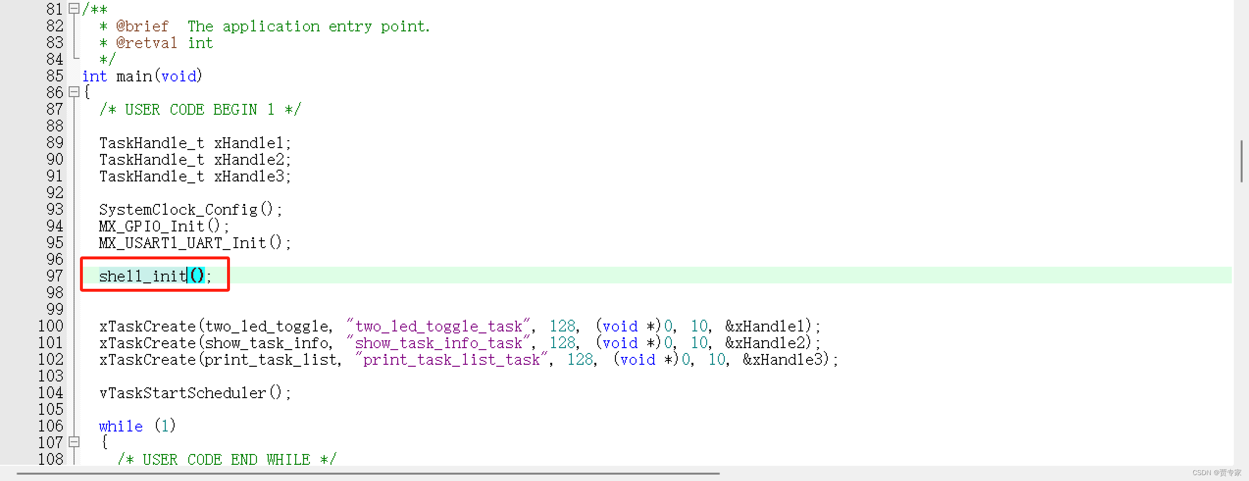 FreeRTOS的Shell调试_freertos shell-CSDN博客