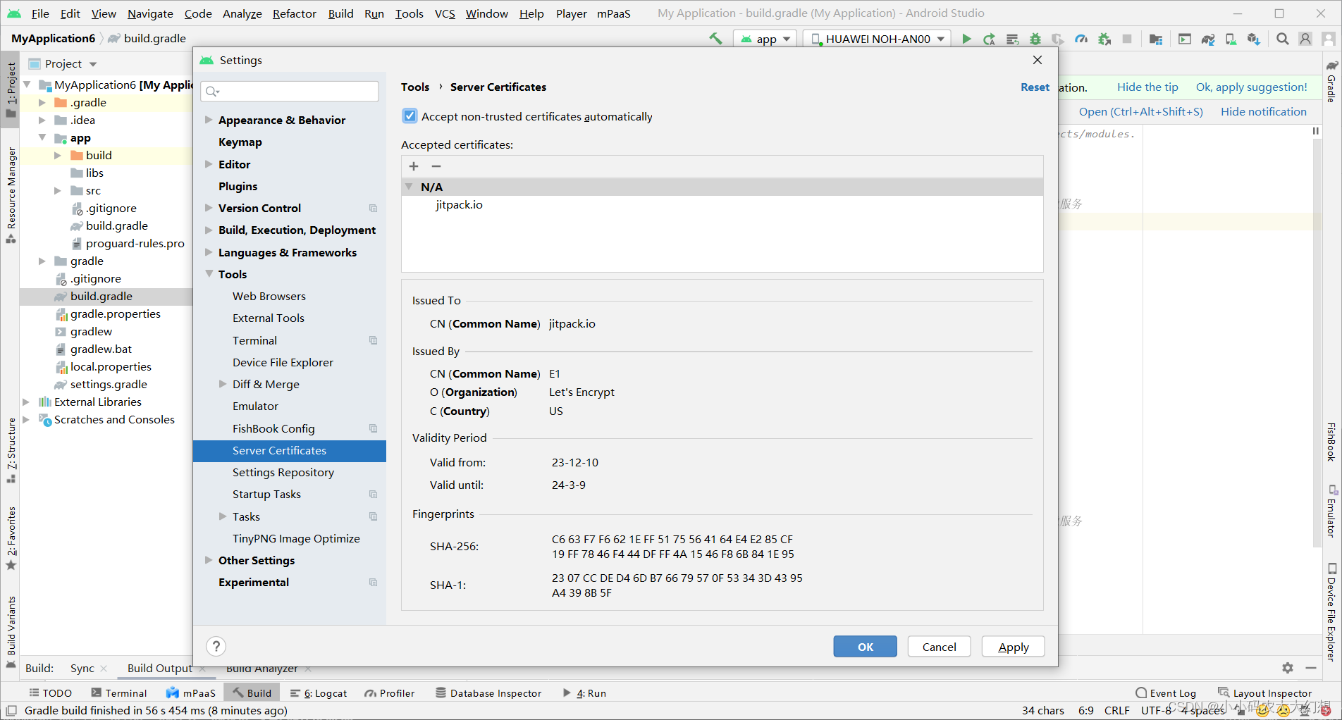Cause: unable to find valid certification path to requested target(Android studio)_cause:unable ...