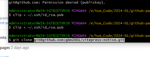 github克隆拉取项目，创建publicKey，解决Key is invalid. You must supply a key in OpenSSH public key format ...