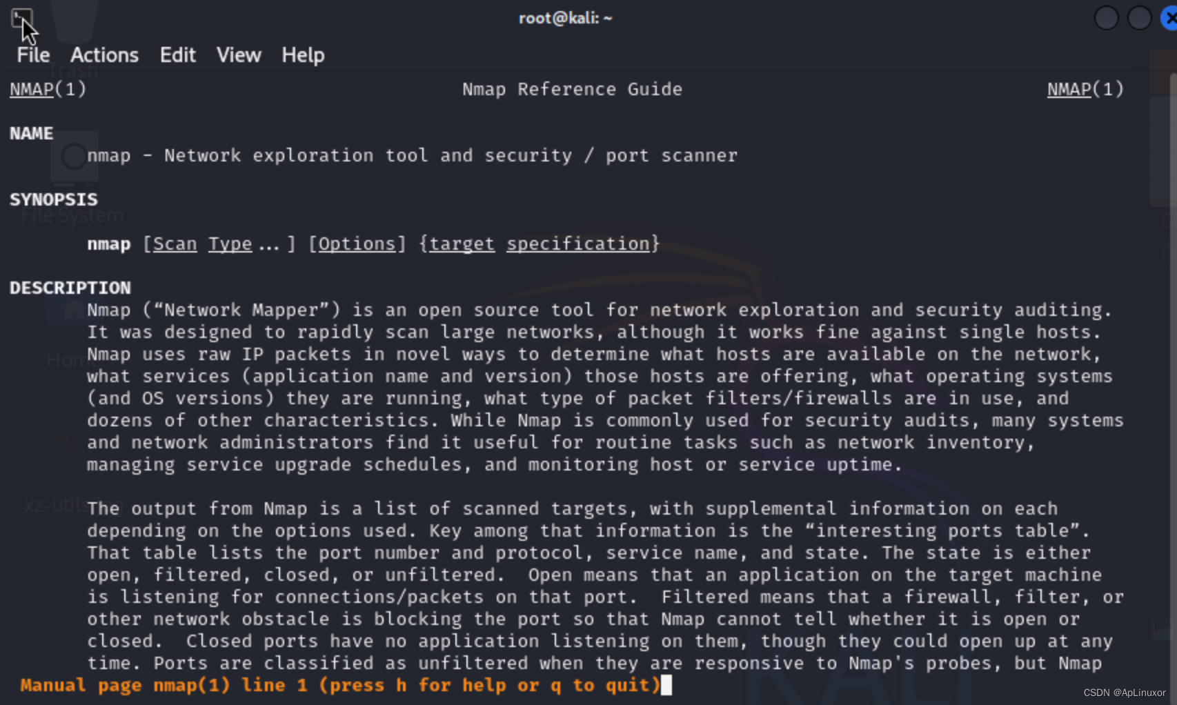 Nmap嗅探工具使用（命令详解）_nmap端口嗅探-CSDN博客
