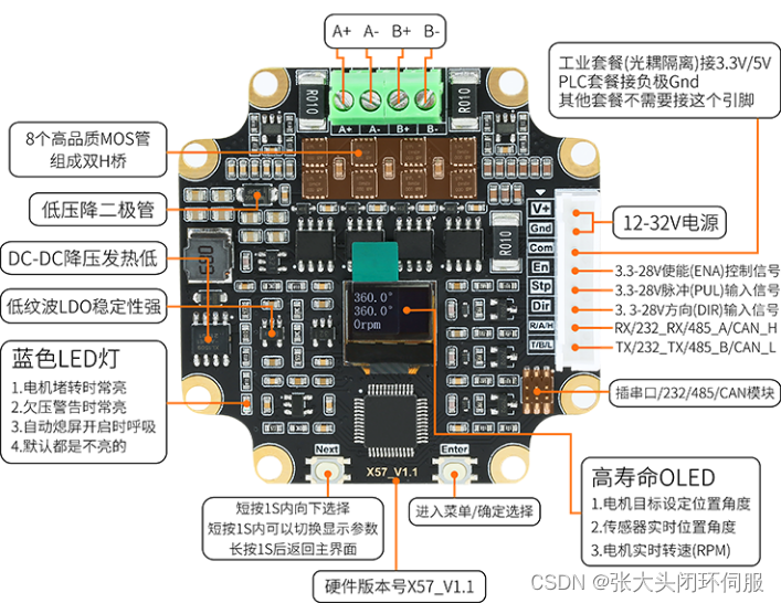 ZDT_X系列_V2步进闭环驱动说明书Rev1.0_张大头57步进说明-CSDN博客