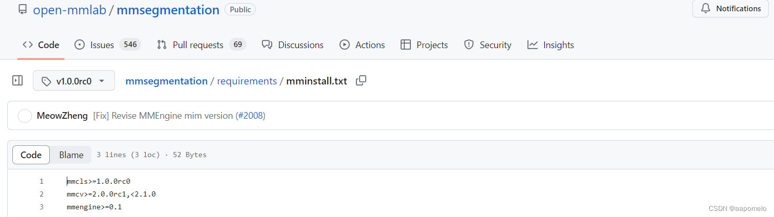 mmsegmentation指定版本安装_mmsegmentation版本-CSDN博客
