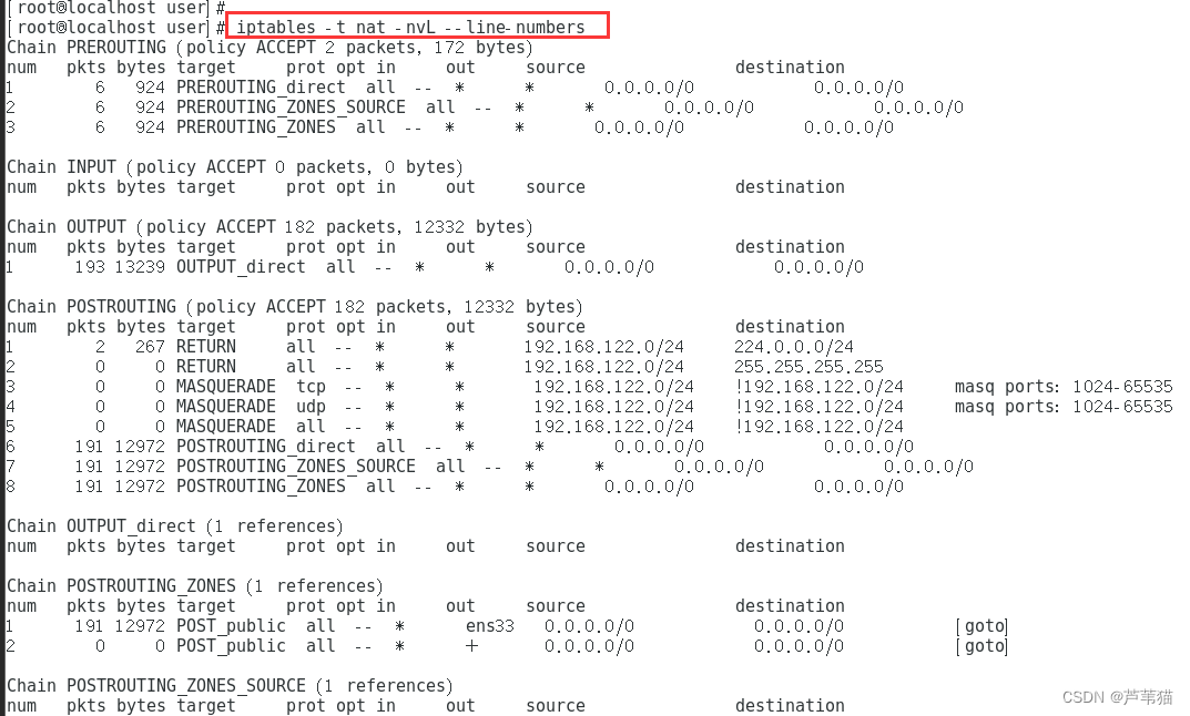【iptables】规则查询_iptables查看规则-CSDN博客