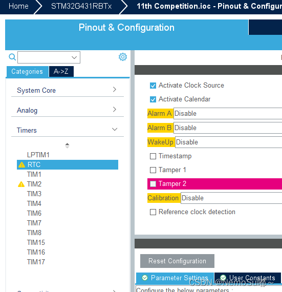 RTC相关设置与代码配置-CSDN博客