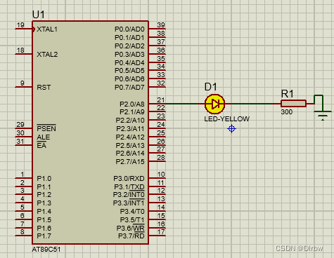 Proteus仿真并点亮LED灯_proteus仿真灯怎么看亮-CSDN博客