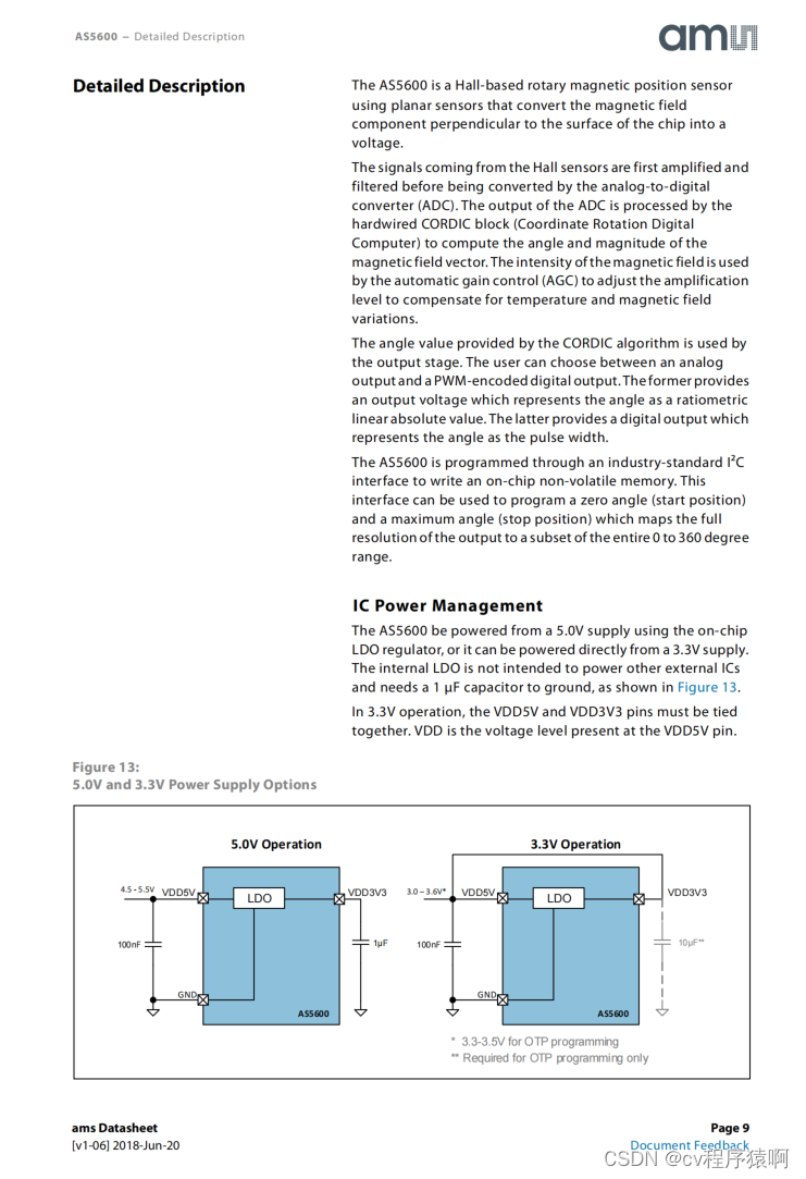 AS5600中文芯片数据手册（中文翻译）_as5600磁编码器中文手册-CSDN博客