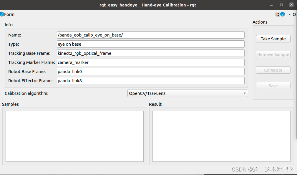 在Ubuntu20.04下对Kinect V2+Franka panda进行眼在手外标定_franka 手眼标定-CSDN博客