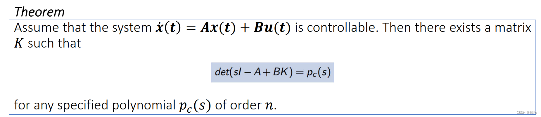 EE311FZ 控制系统期末复习 【状态空间 & 矩阵】_ackermann formula-CSDN博客