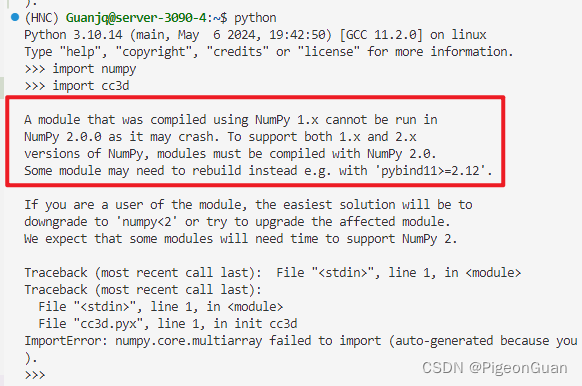 [conda环境] pip能找到numpy，但是conda找不到numpy_importerror: numpy.core.multiarray failed to impor-CSDN博客