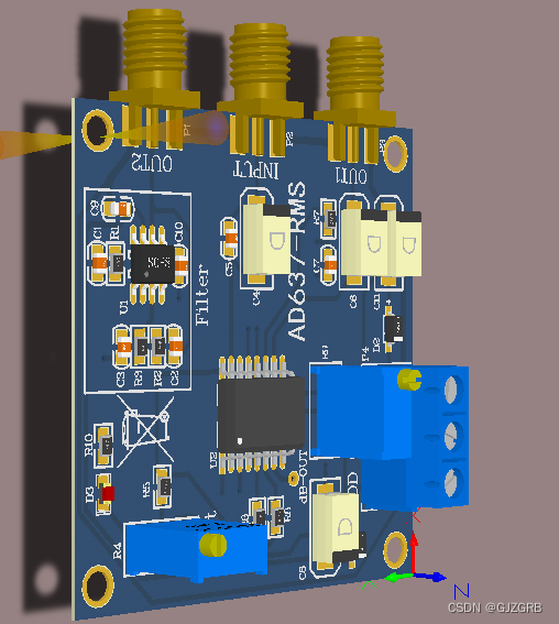 基于AD637芯片设计有效值RMS直流转换器评估板硬件（原理图+PCB）工程文件，AD09设计的工程文件_ad637有效值检测电路-CSDN博客